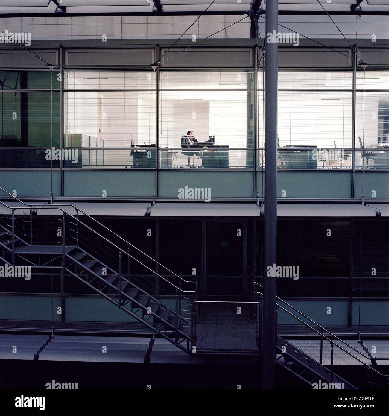 Working at a quiet office Stock Photo - Alamy