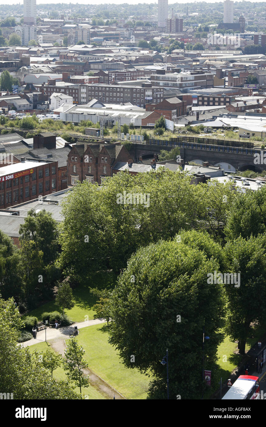 The Eastside area of Birmingham England UK Park in foreground Stock ...