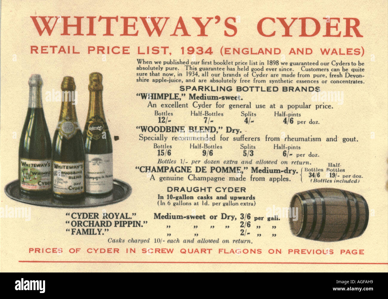 Whiteways cyder hi-res stock photography and images - Alamy