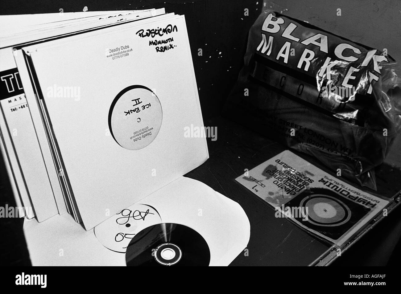 DJ's record collection at Forward Plastic People London 2003 Stock ...