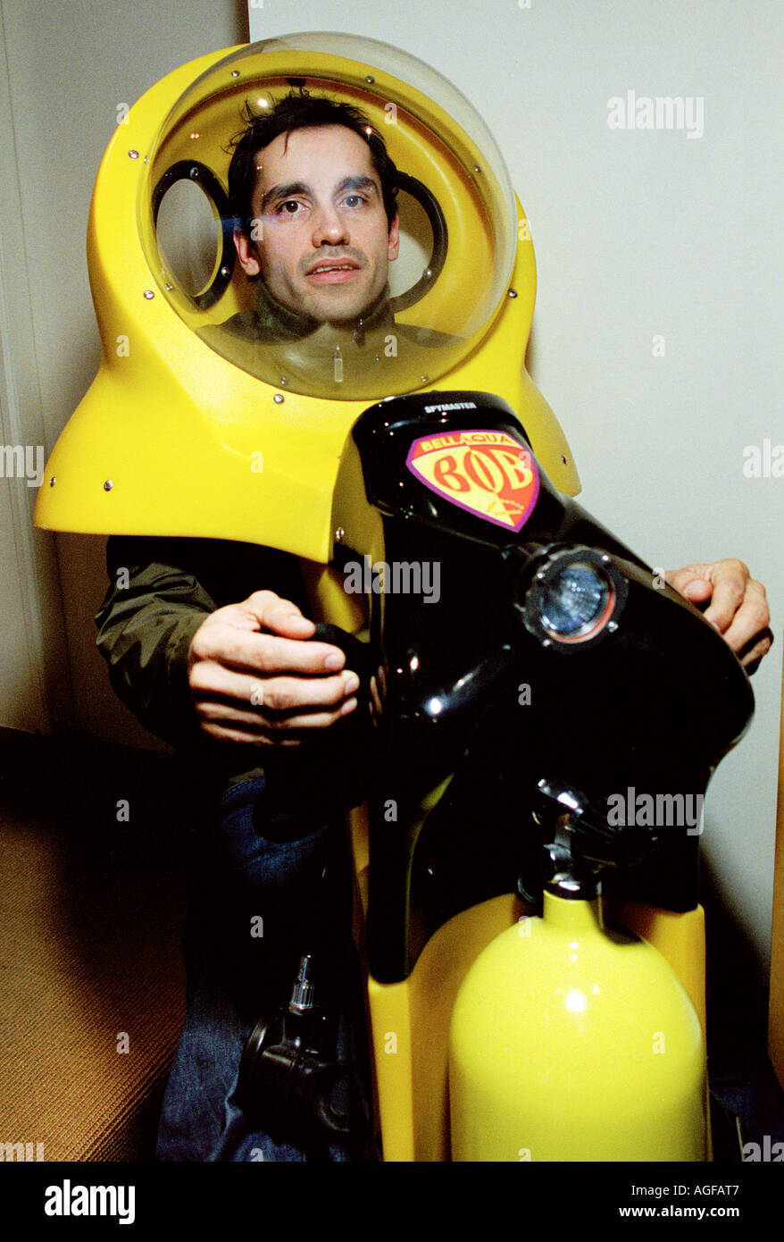 Jay Hannan in underwater gear Stock Photo - Alamy