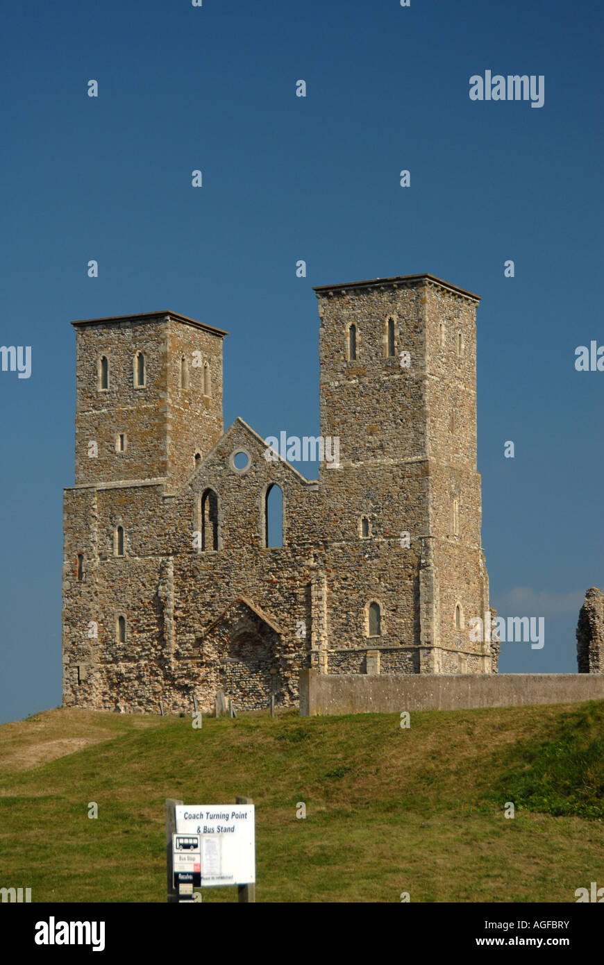Reculver towers Herne Bay kent Stock Photo - Alamy