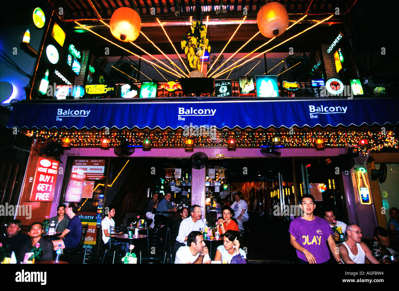 Balcony Bar Bangkok Stock Photo - Alamy