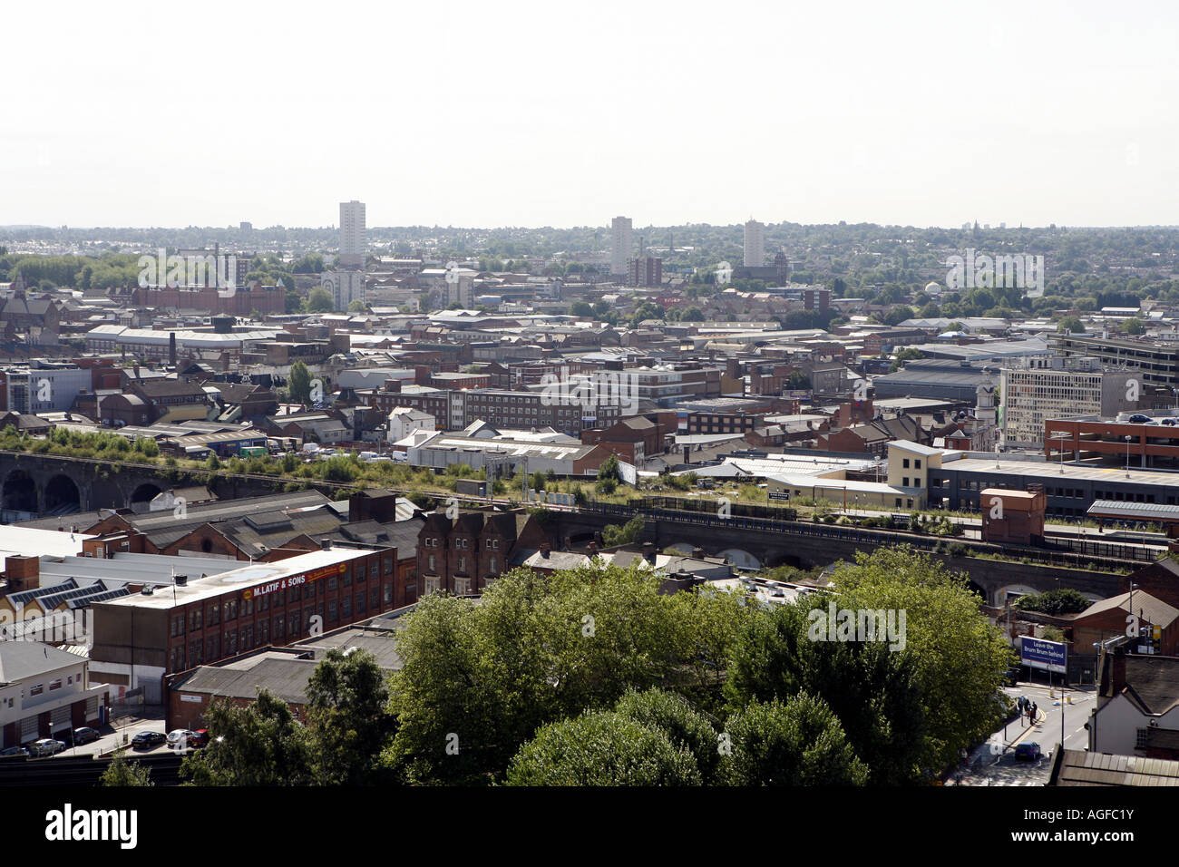 The Eastside area of Birmingham England UK Park in foreground Stock ...