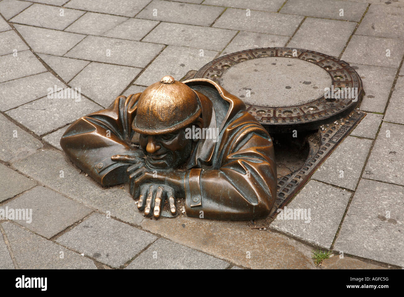 The watcher statue bratislava hi-res stock photography and images - Alamy
