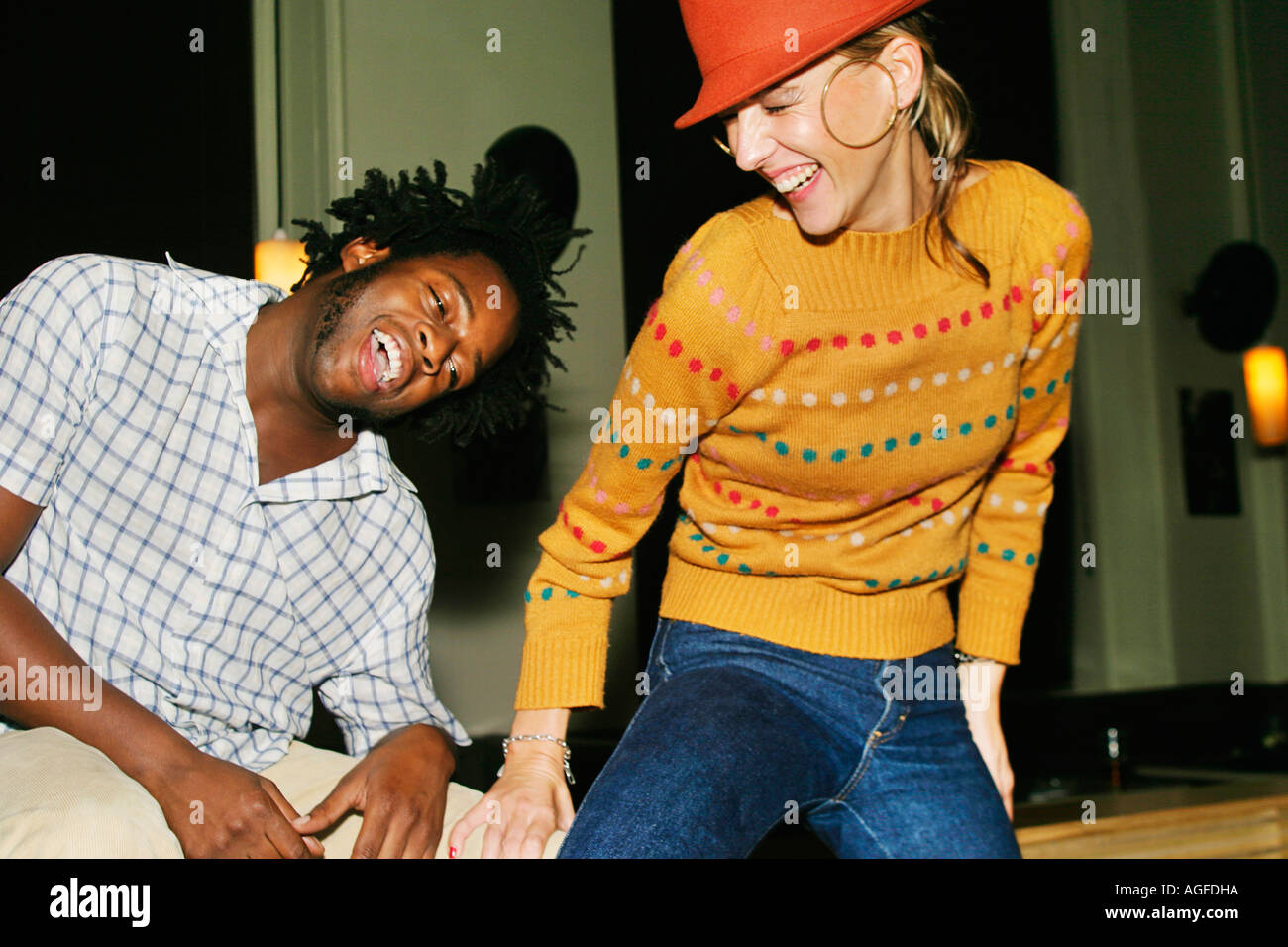 Laughing red white hi-res stock photography and images - Alamy