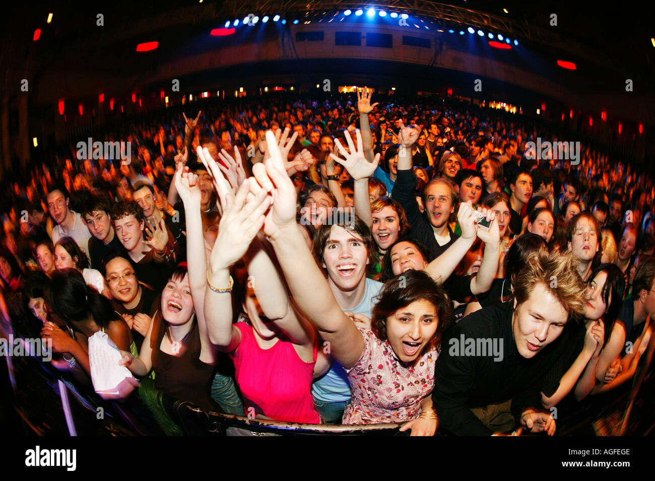 Crowd at Bloc Party concert Stock Photo - Alamy