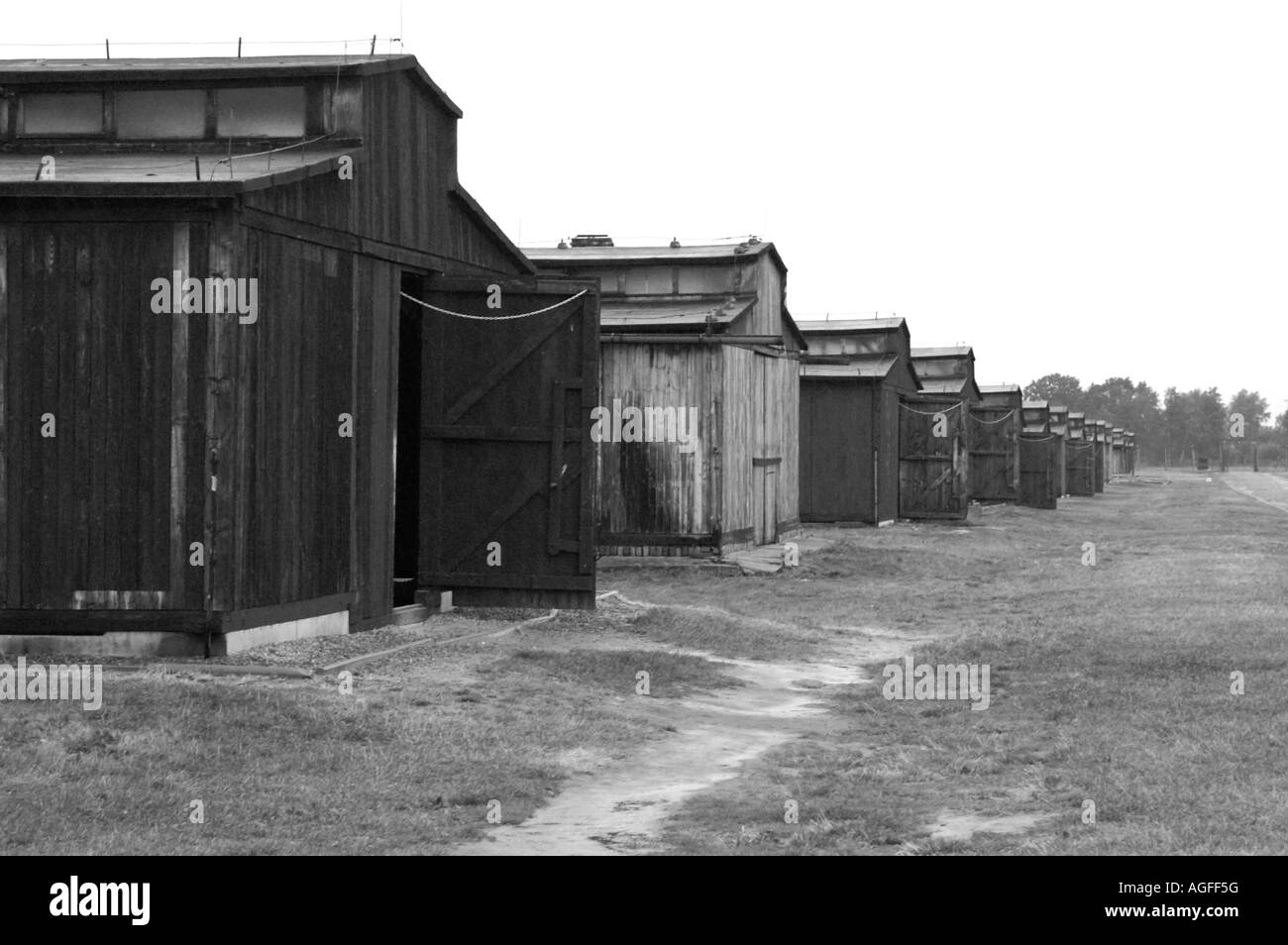 Barracks in Nazi Concentration Camp in Auschwitz Birkenau, Oswiecim ...