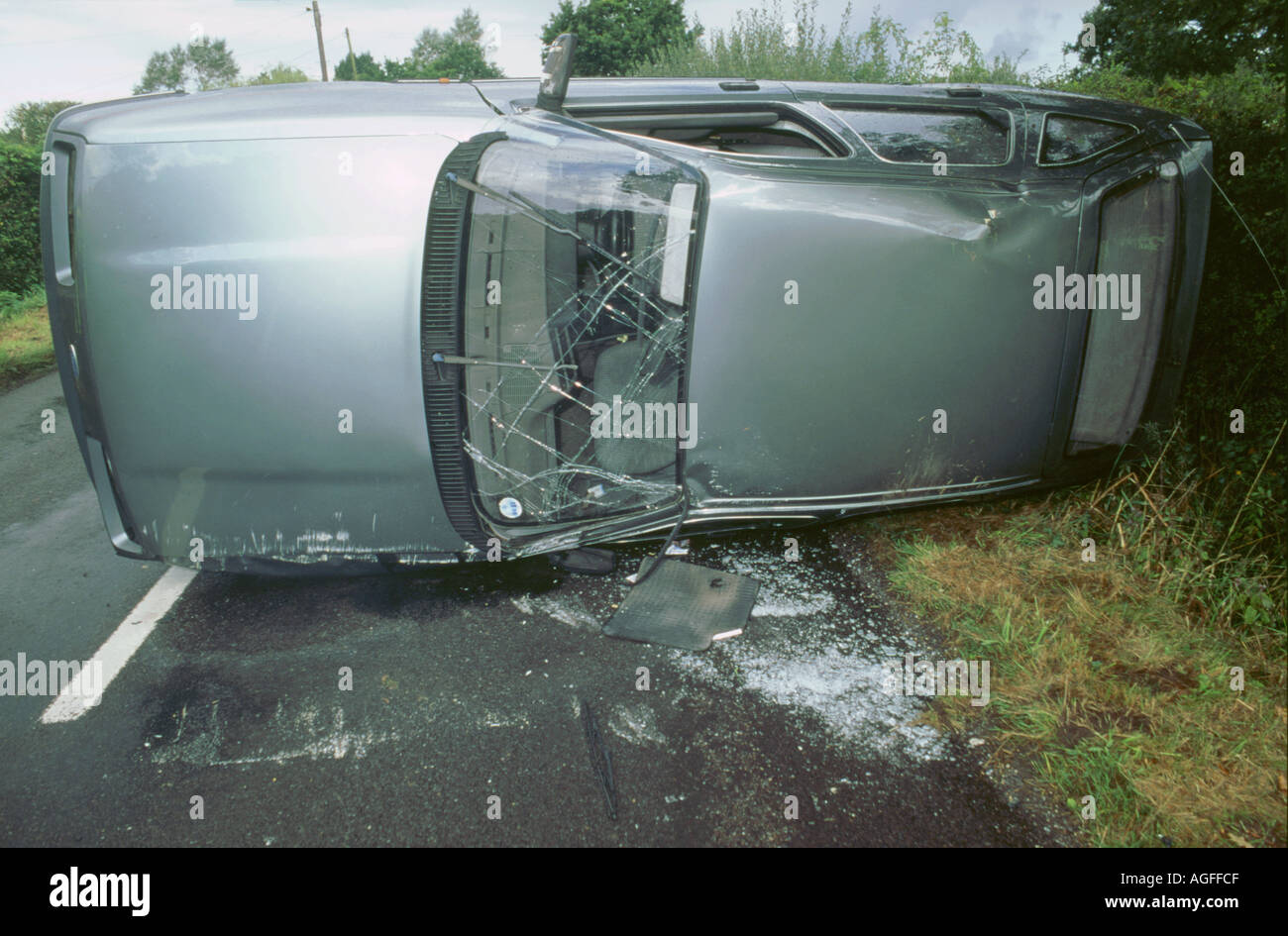Ford Sierra Accident Stock Photo - Alamy