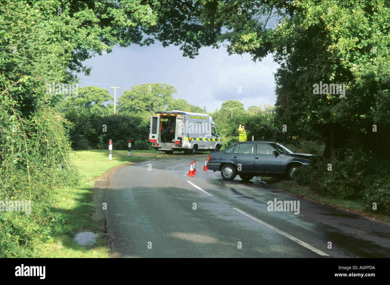 Traffic accident police car hi-res stock photography and images - Alamy