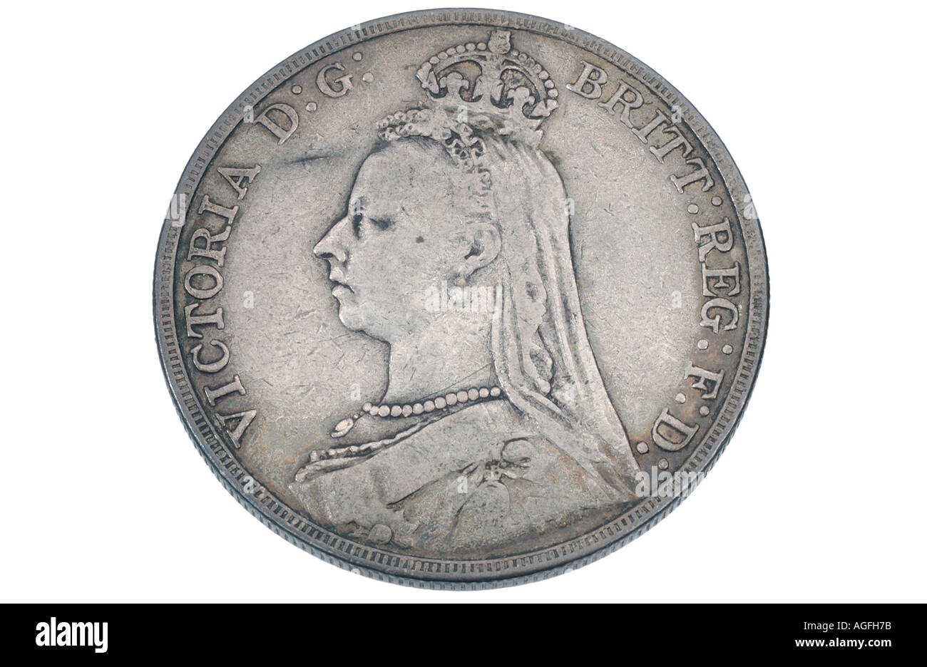 United Kingdom Victorian crown coin Stock Photo - Alamy
