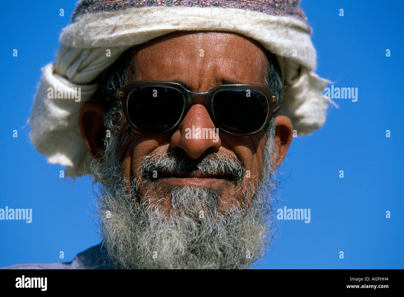 Portrait of Bearded Arabian Man Oman Stock Photo - Alamy