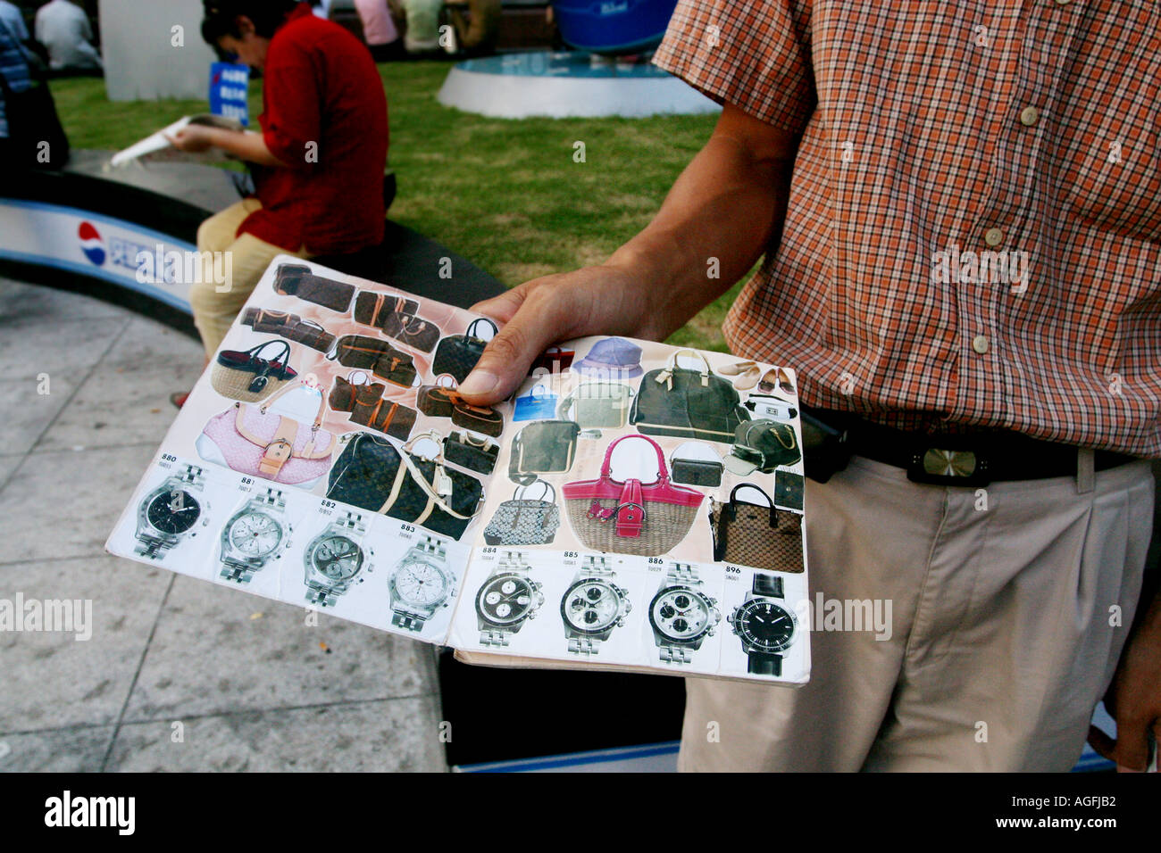 Man selling fake watches Shanghai China Stock Photo - Alamy