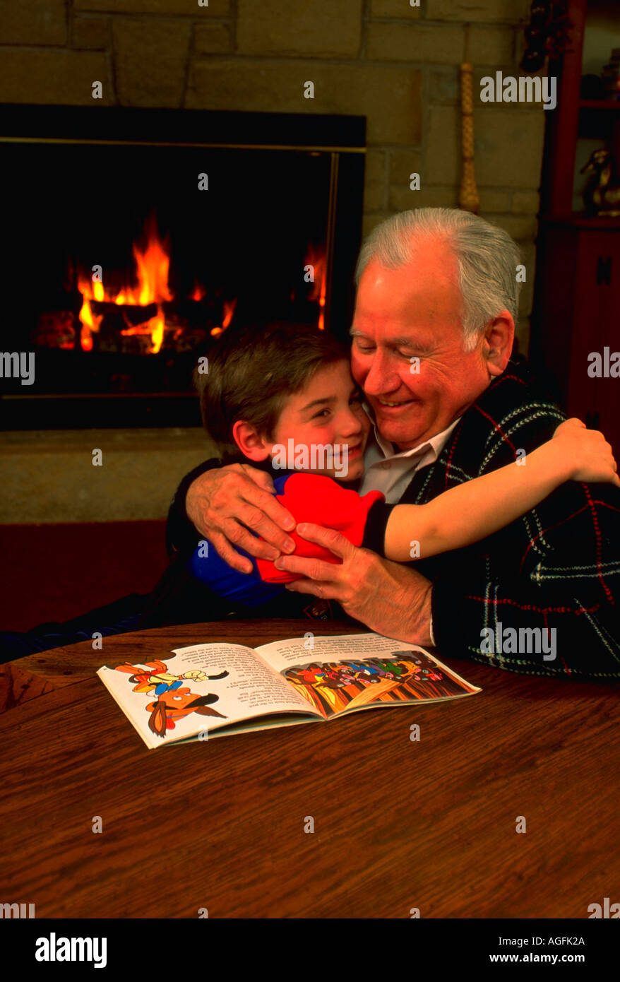 GRANDFATHER GRANDSON BONDING Stock Photo - Alamy