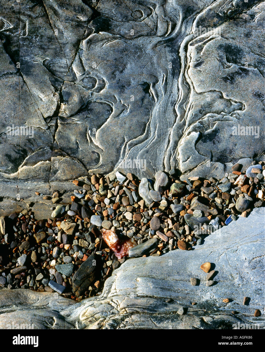 Amazing lines and patterns formed in a rock face creating a graphic ...