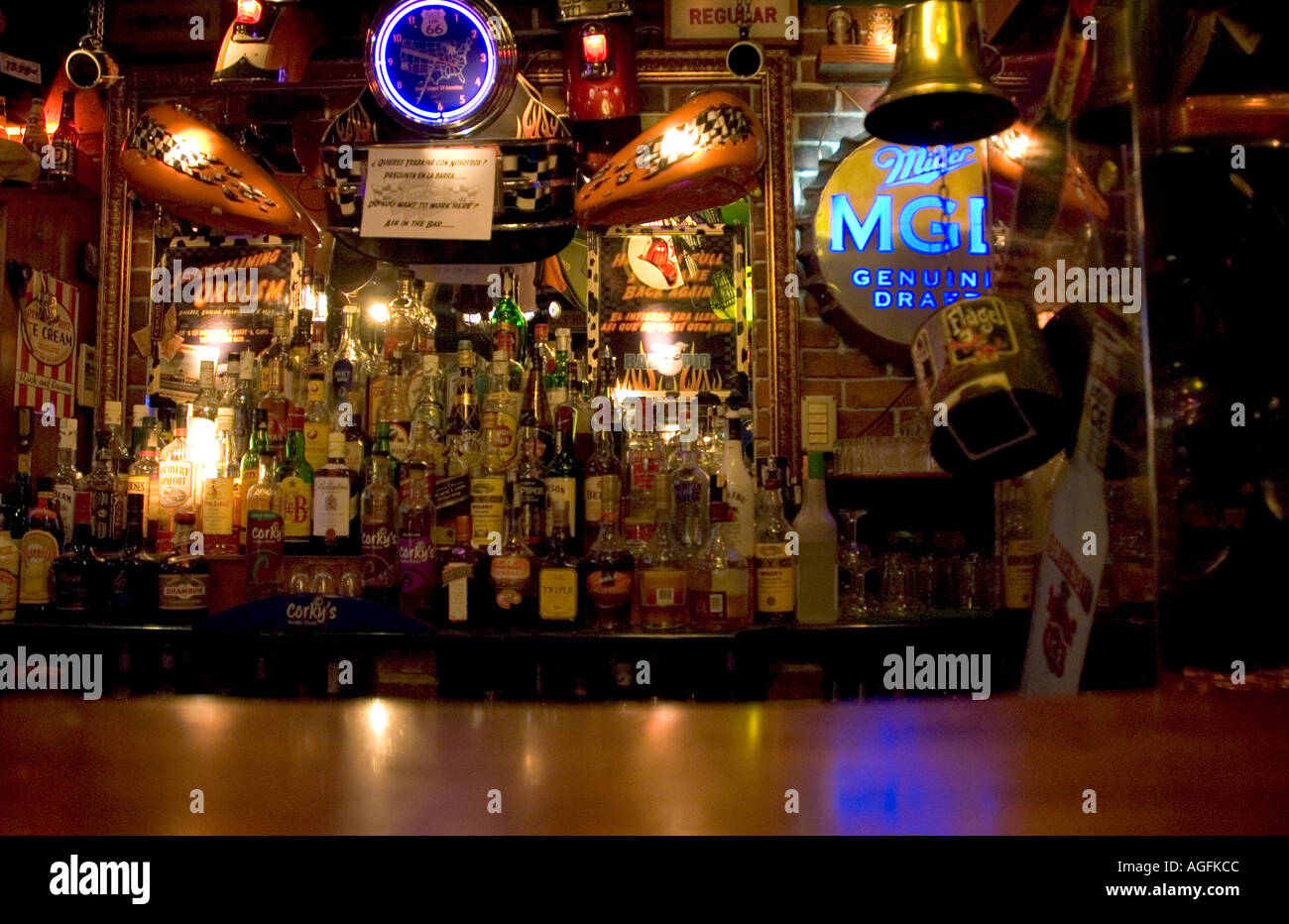 The view from a slumped position at the Heartbreak Hotel bar Benidorm ...