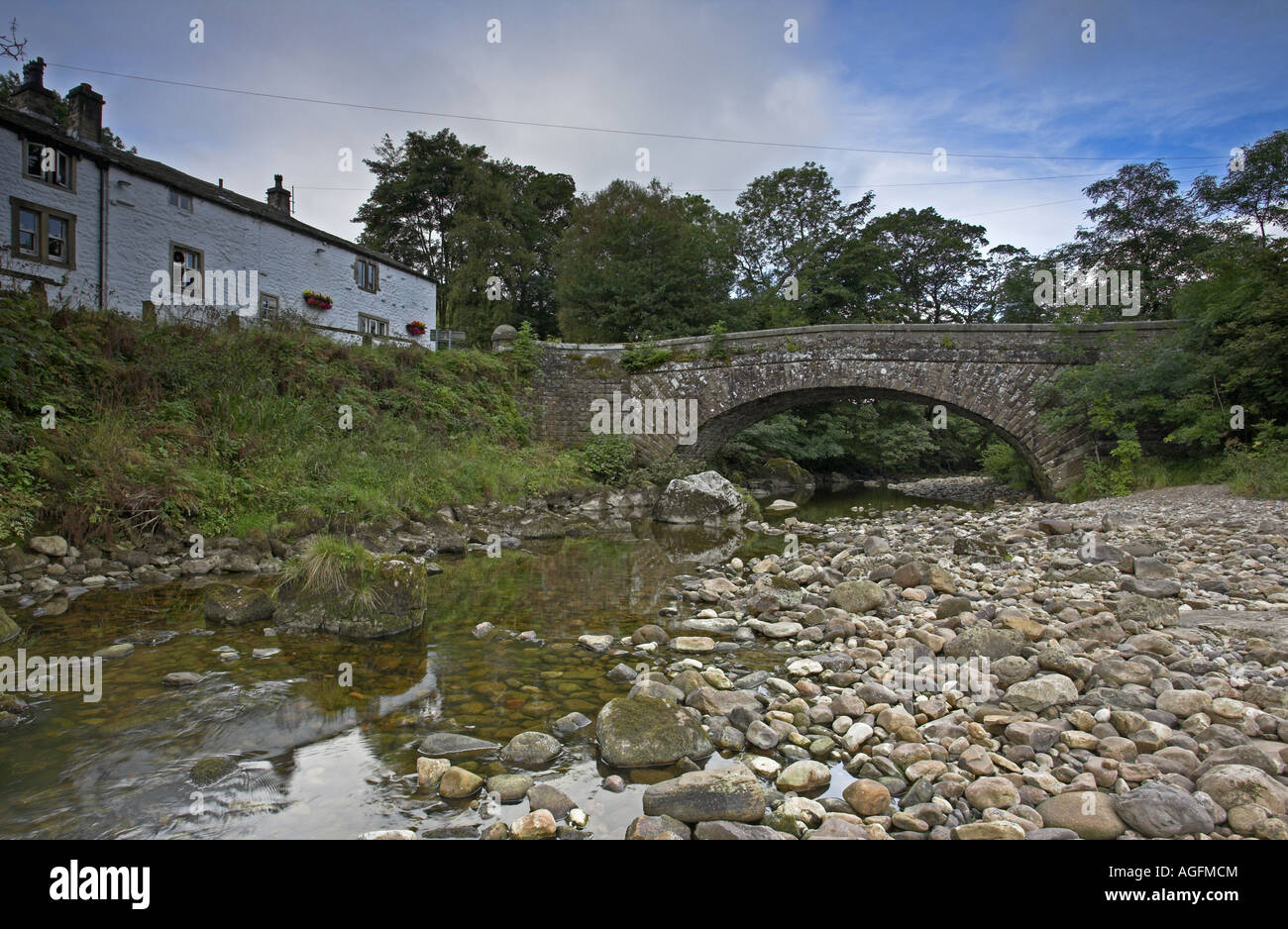 The quaint Yorkshire Dales village of Hubberholme, Wharfedale ...