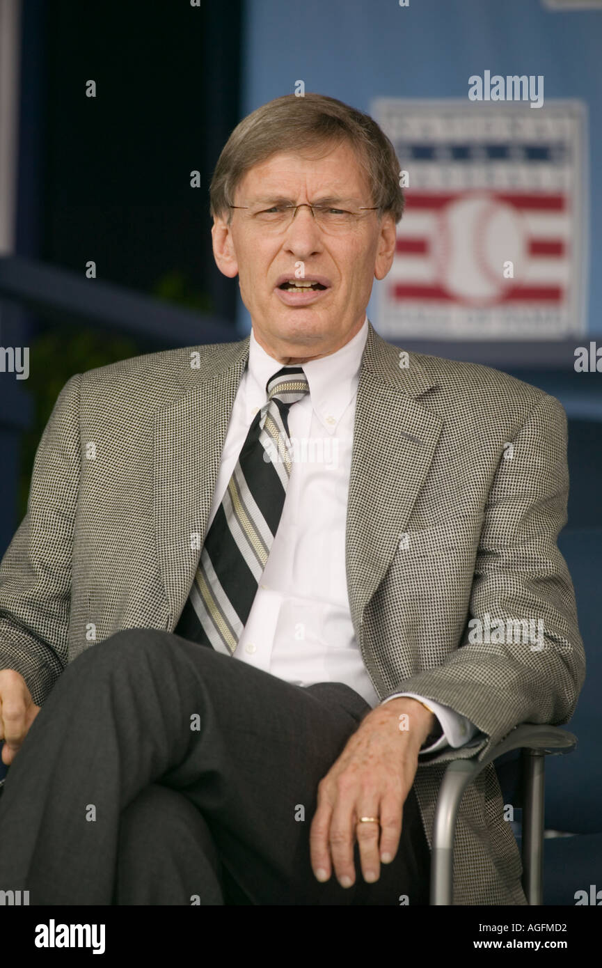 Commissioner Bud Selig at Induction ceremony 2005 Baseball Hall of Fame ...