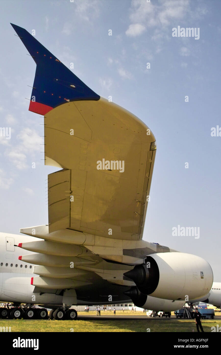 Wing of Airbus A380 Stock Photo - Alamy