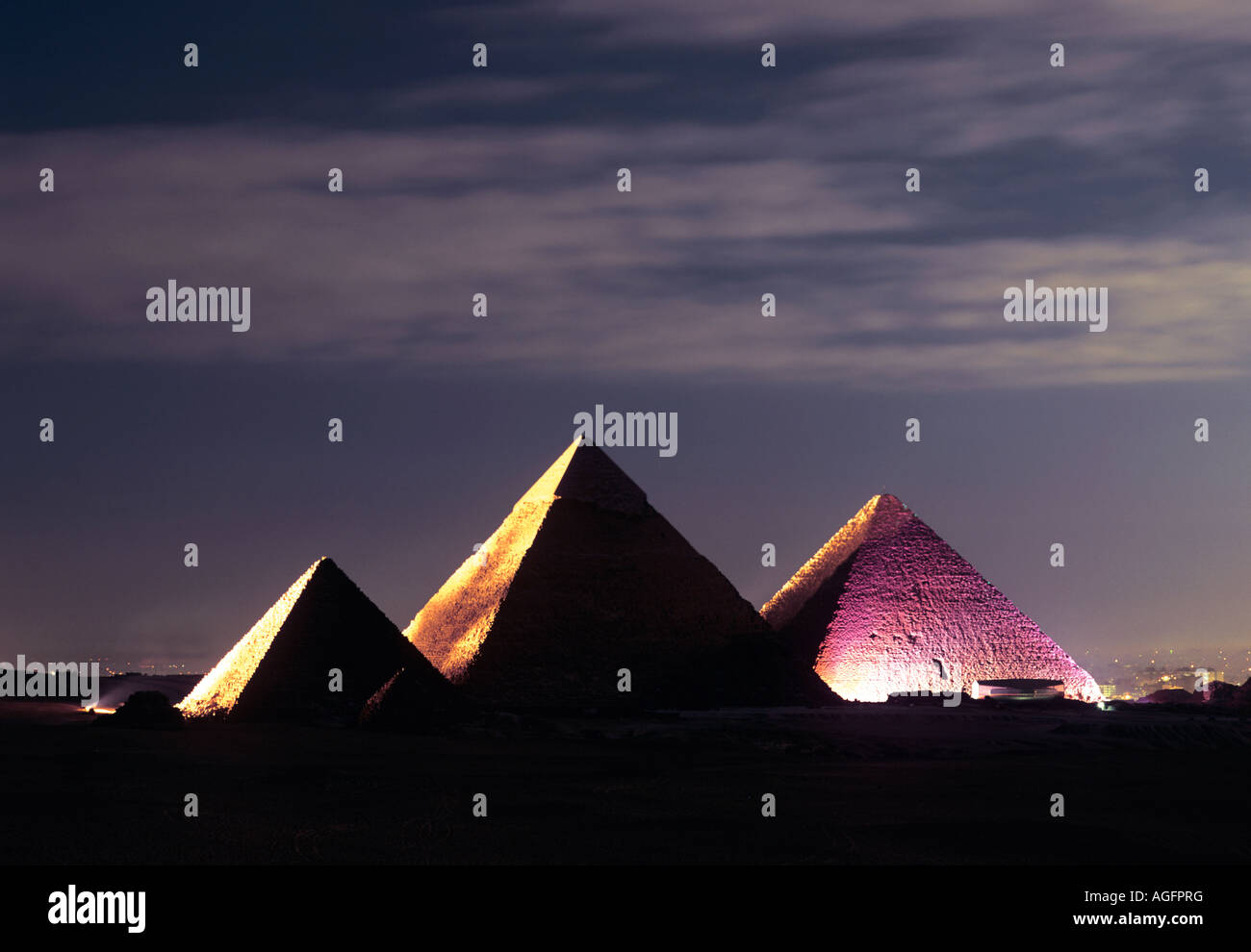 Pyramids at night giza,cairo,egypt Stock Photo - Alamy