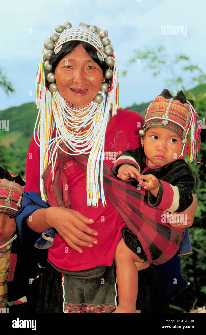 Akha woman and child hi-res stock photography and images - Alamy