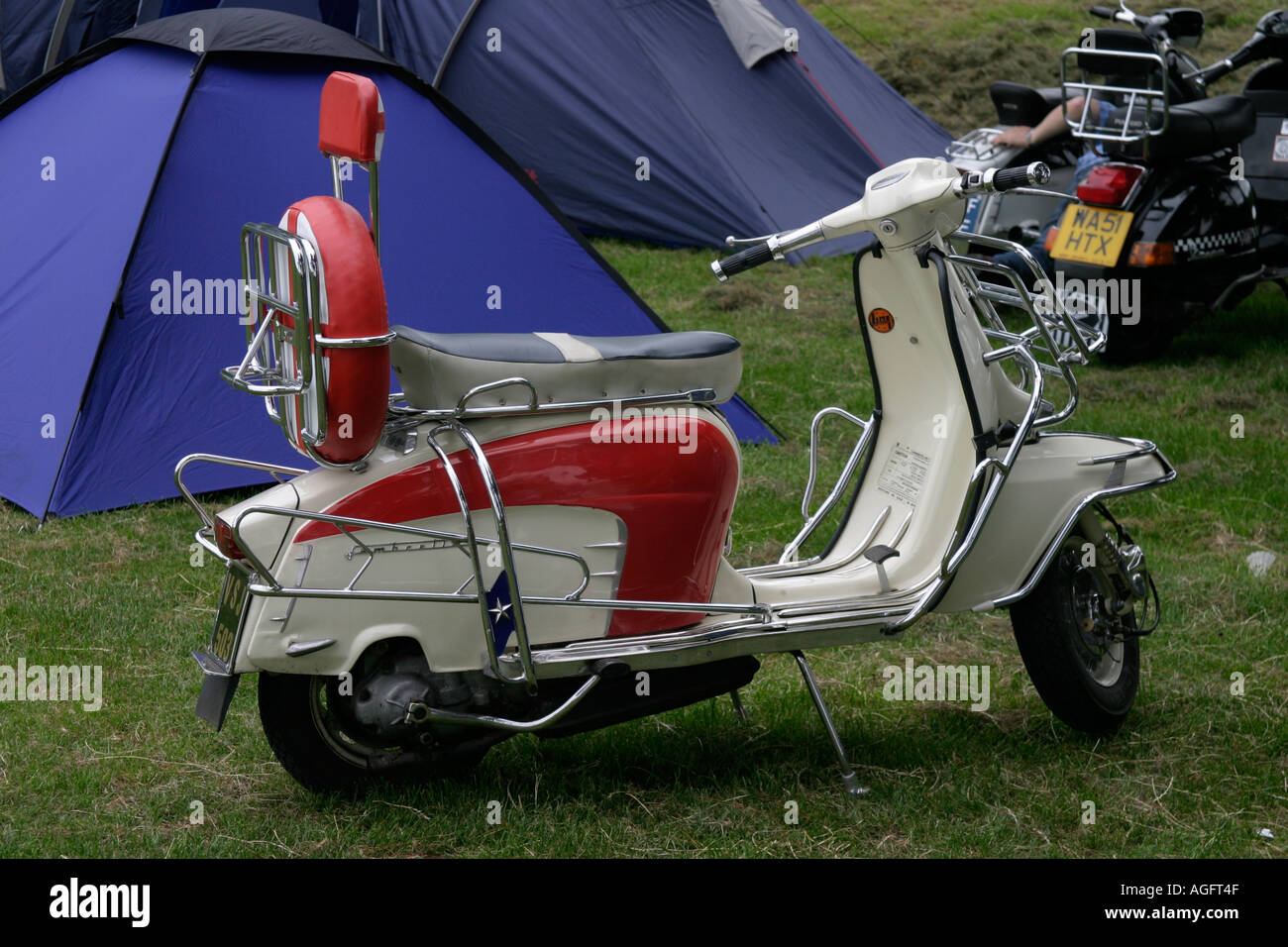 Lambretta at scooter rally held at Double Locks pub Exeter England Old ...