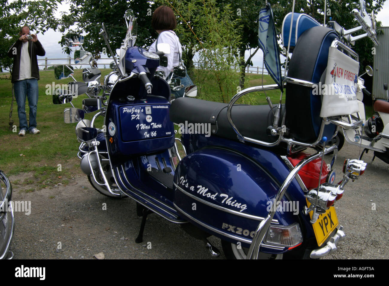 Lambretta at scooter rally held at Double Locks pub Exeter England Old ...