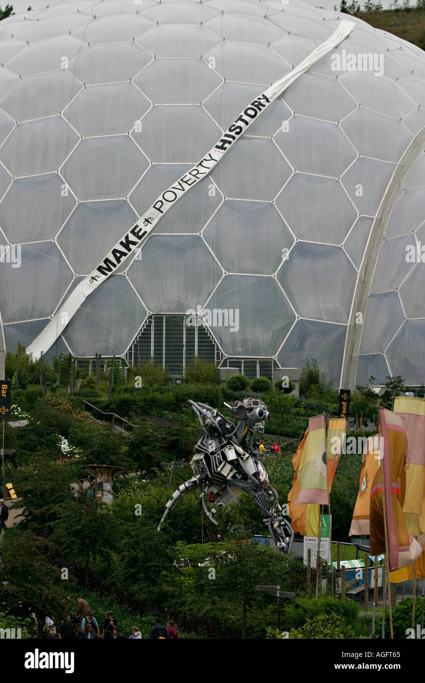 at the Live 8 concert held at the Eden Project Cornwall England ...