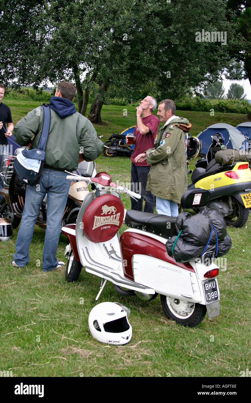 Lambretta at scooter rally held at Double Locks pub Exeter England Old ...