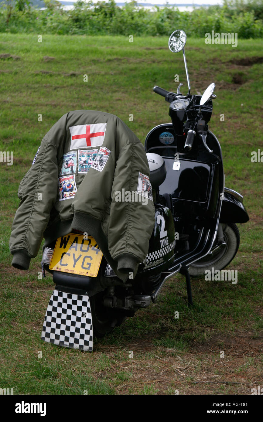 Vespa at scooter rally held at Double Locks pub Exeter England Old ...