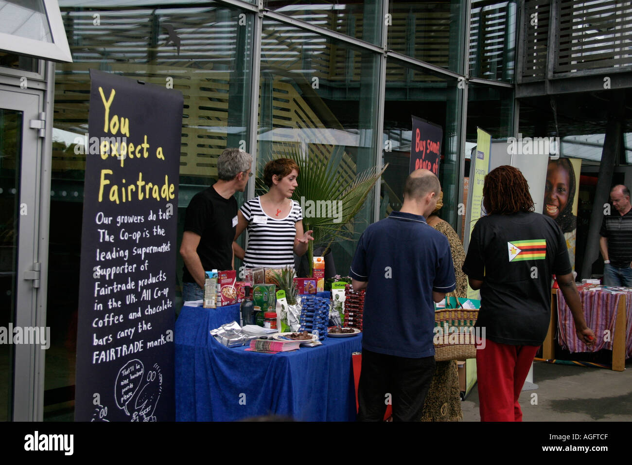 COOP fair trade stall at the Live 8 concert held at the Eden Project ...