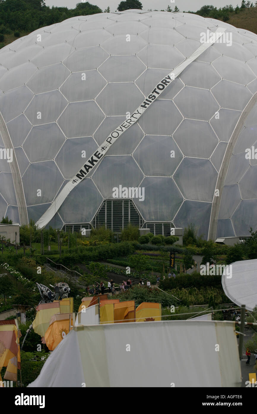 at the Live 8 concert held at the Eden Project Cornwall England ...