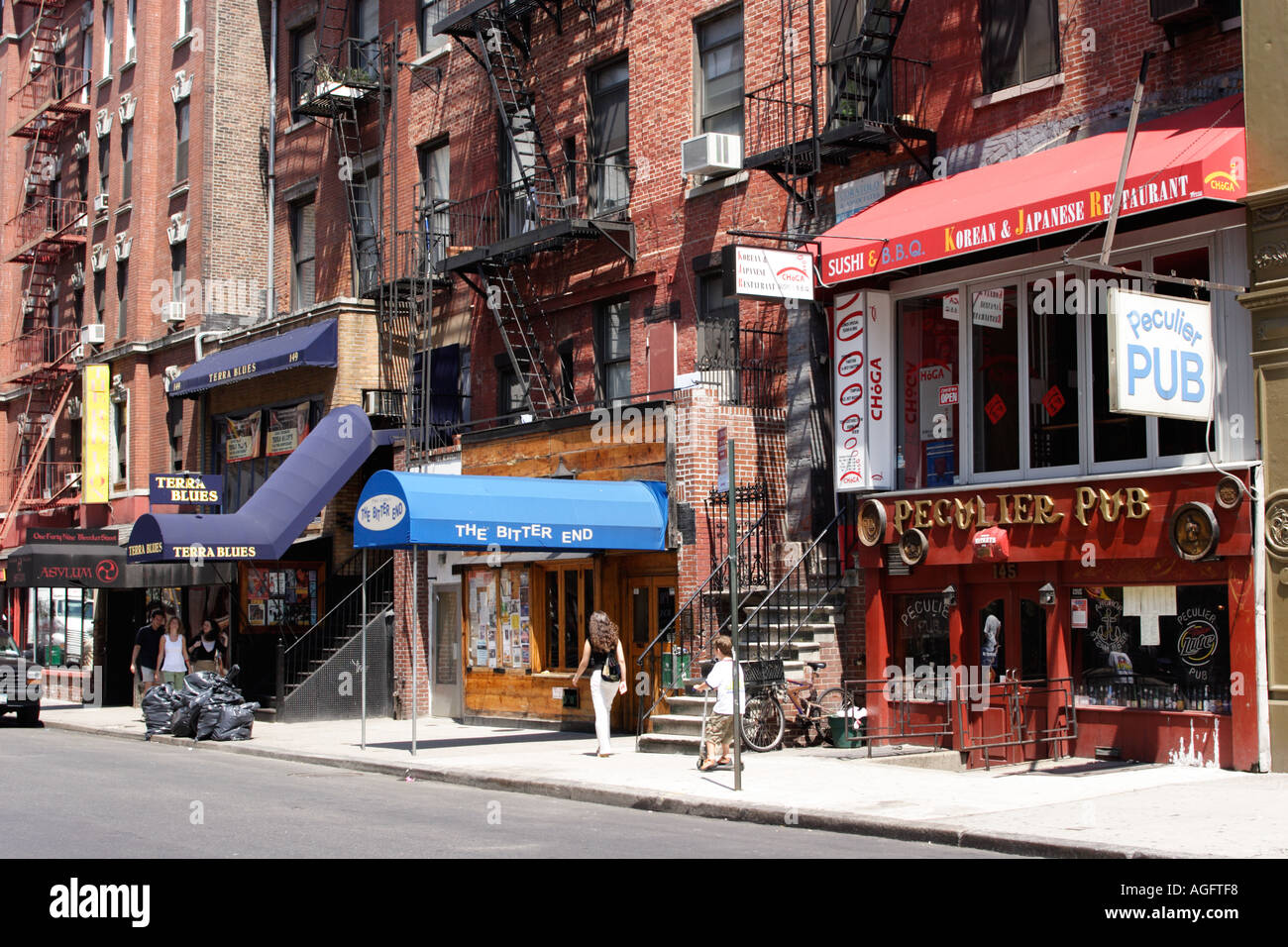 Greenwich Village Bleeker Street Peculier Pub The Bitter End Manhattan ...