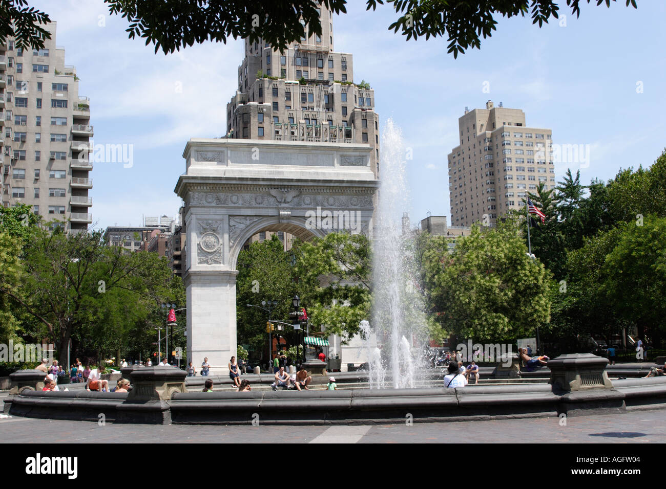 Washington Square Park Greenwich Village Arch Manhattan New York City ...