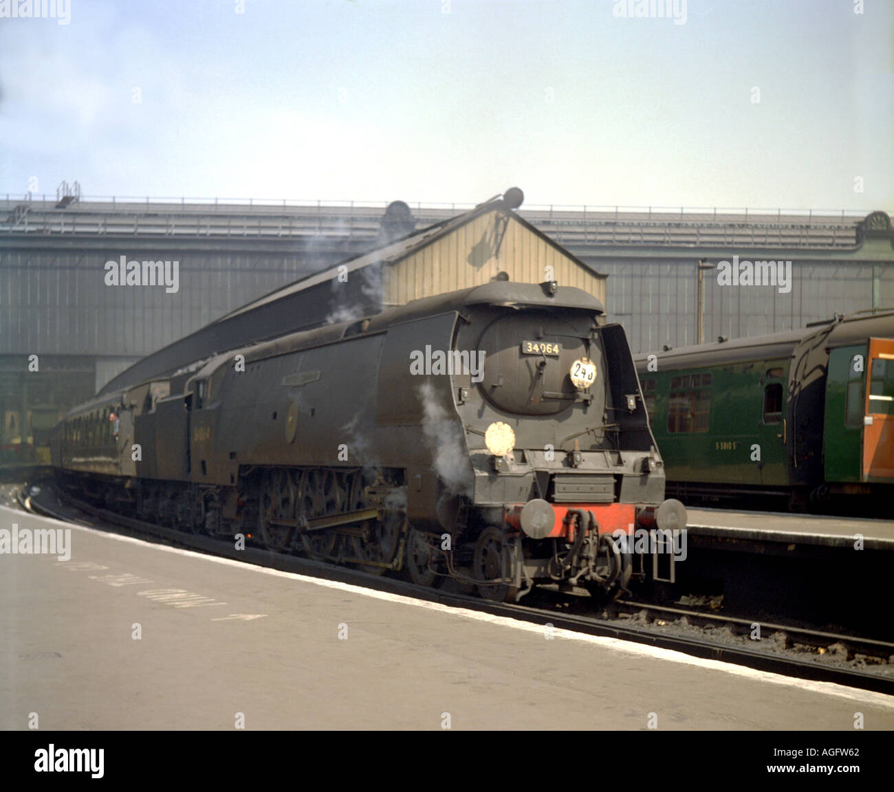Battle of Britain Class Steam Locomotive Fighter Command at Waterloo ...