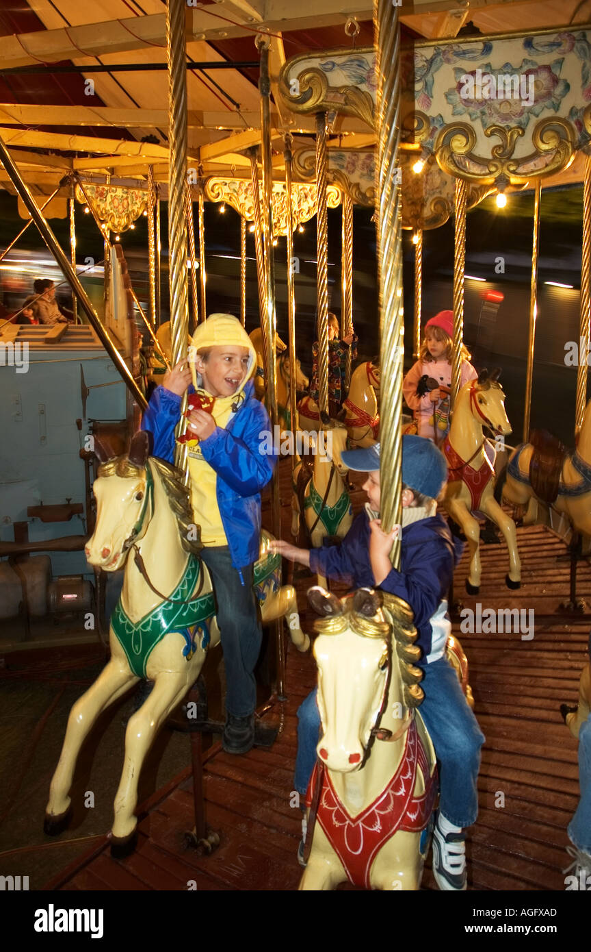 fairground merry go round Stock Photo - Alamy