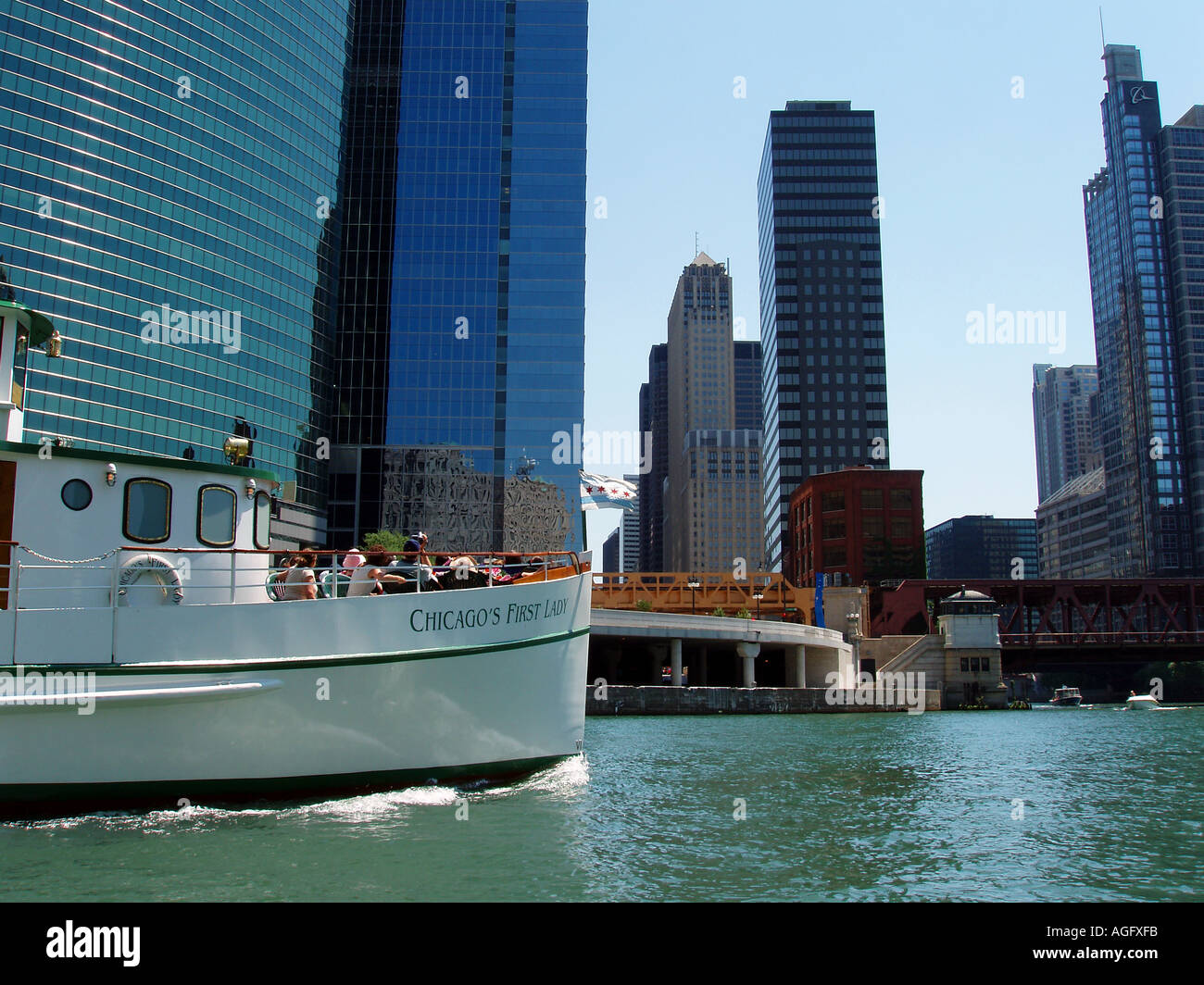 Chicago River Tour Stock Photo - Alamy
