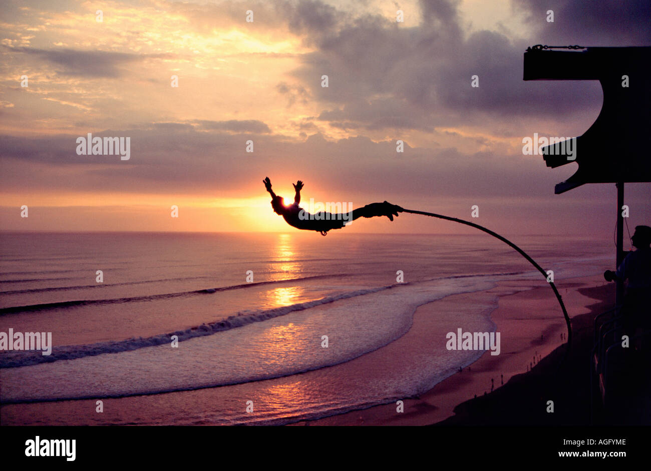 bungy jumping, Kuta Beach, Bali, Indonesia Stock Photo - Alamy