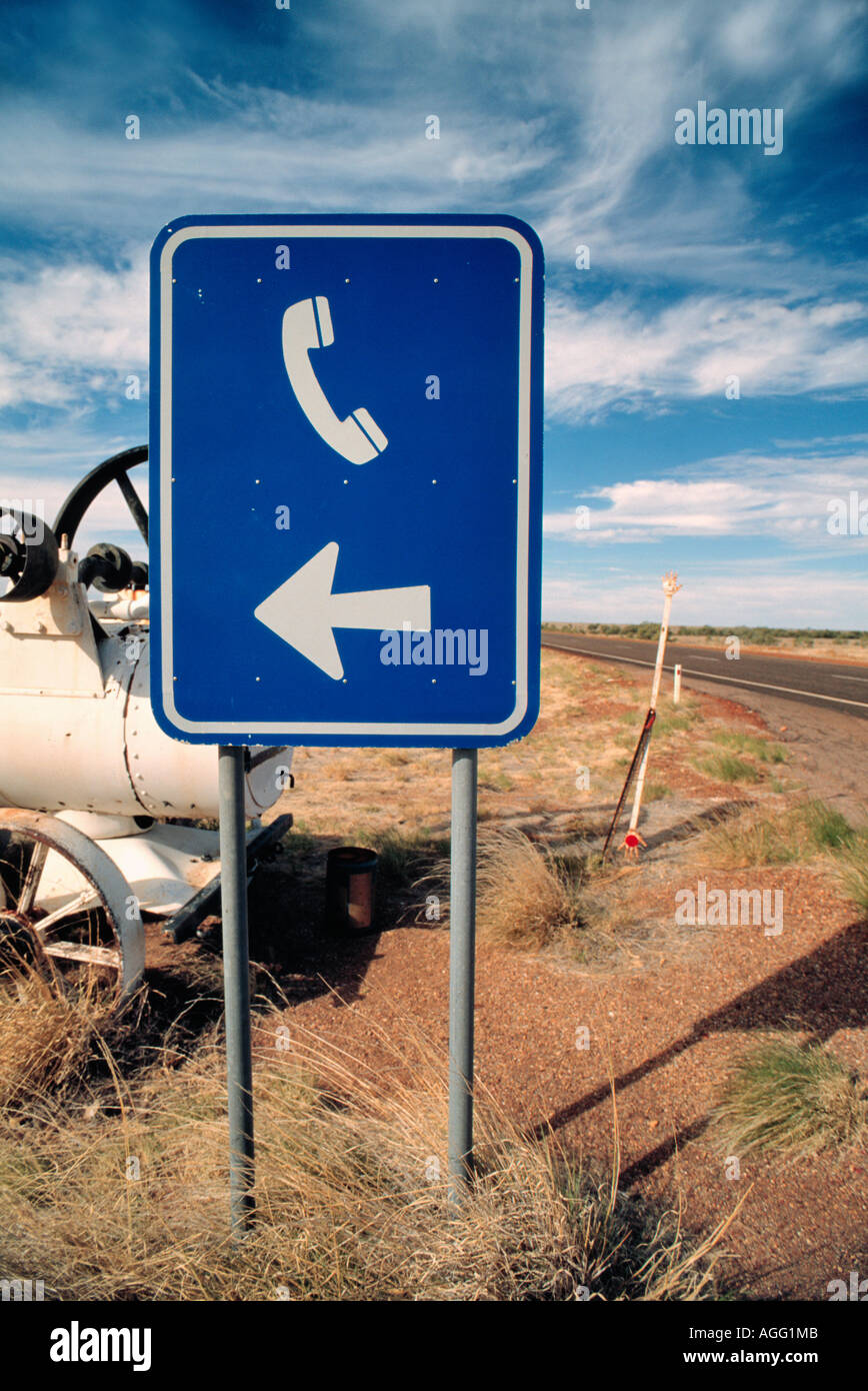 Emergency telephone sign hi-res stock photography and images - Alamy
