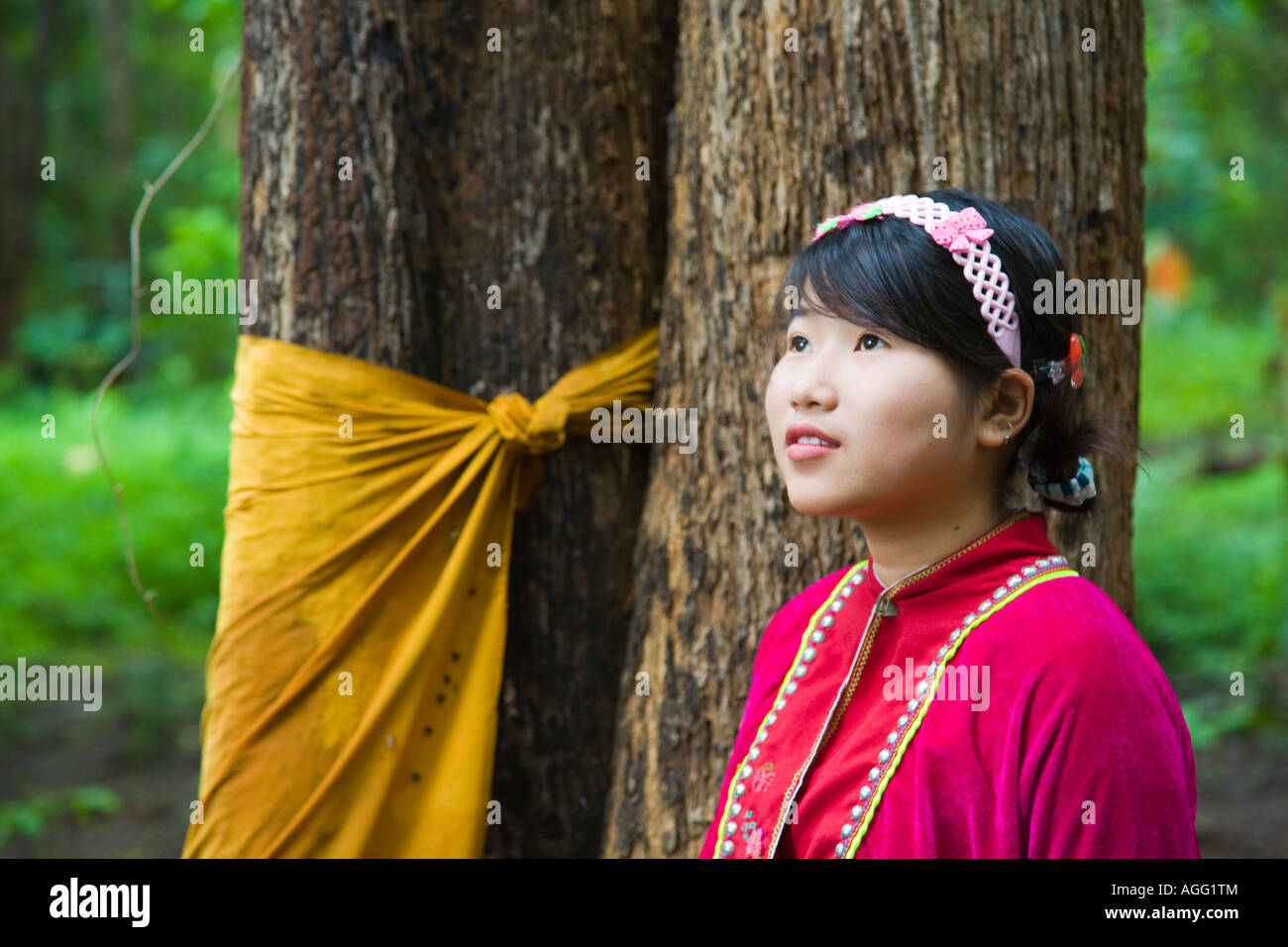 Colourful female hand woven clothing & traditional tribal costume of ...