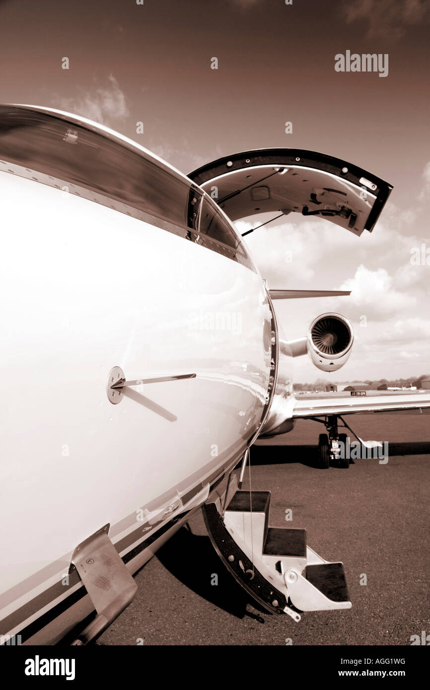 High wing twin engined light transport aircraft hi-res stock ...