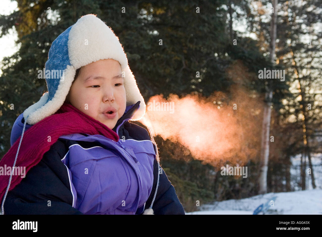 Child winter breath hi-res stock photography and images - Alamy