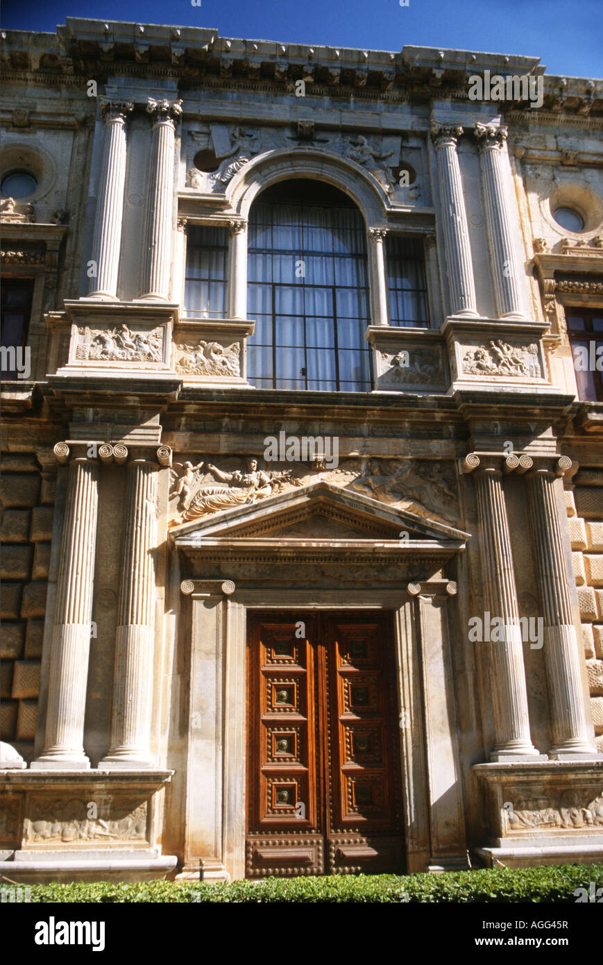Grand entrance to the Palace of Carlos,Alhambra,Spain Stock Photo - Alamy