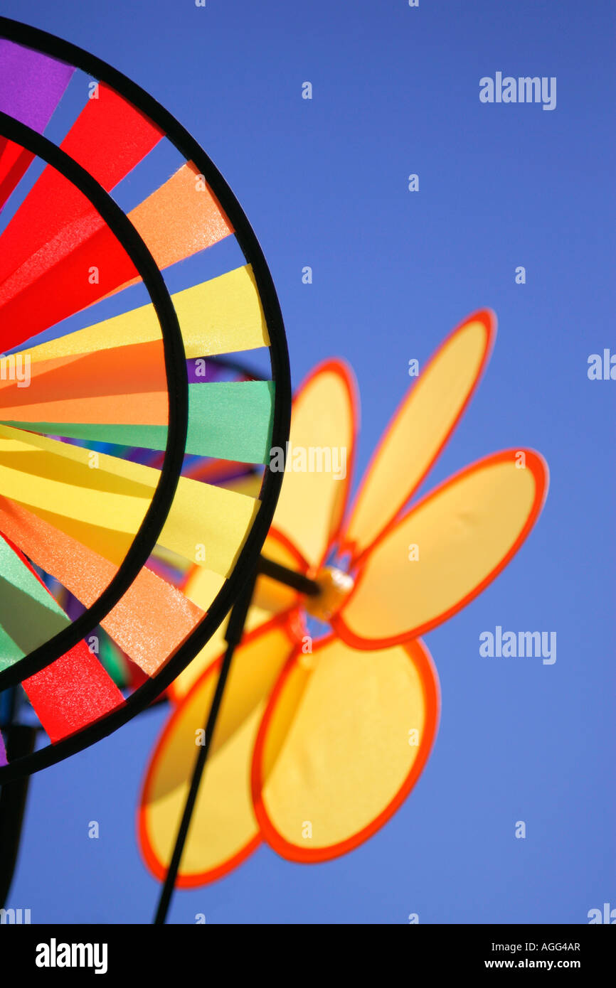 colorful spinning fan toy multicolor Stock Photo - Alamy