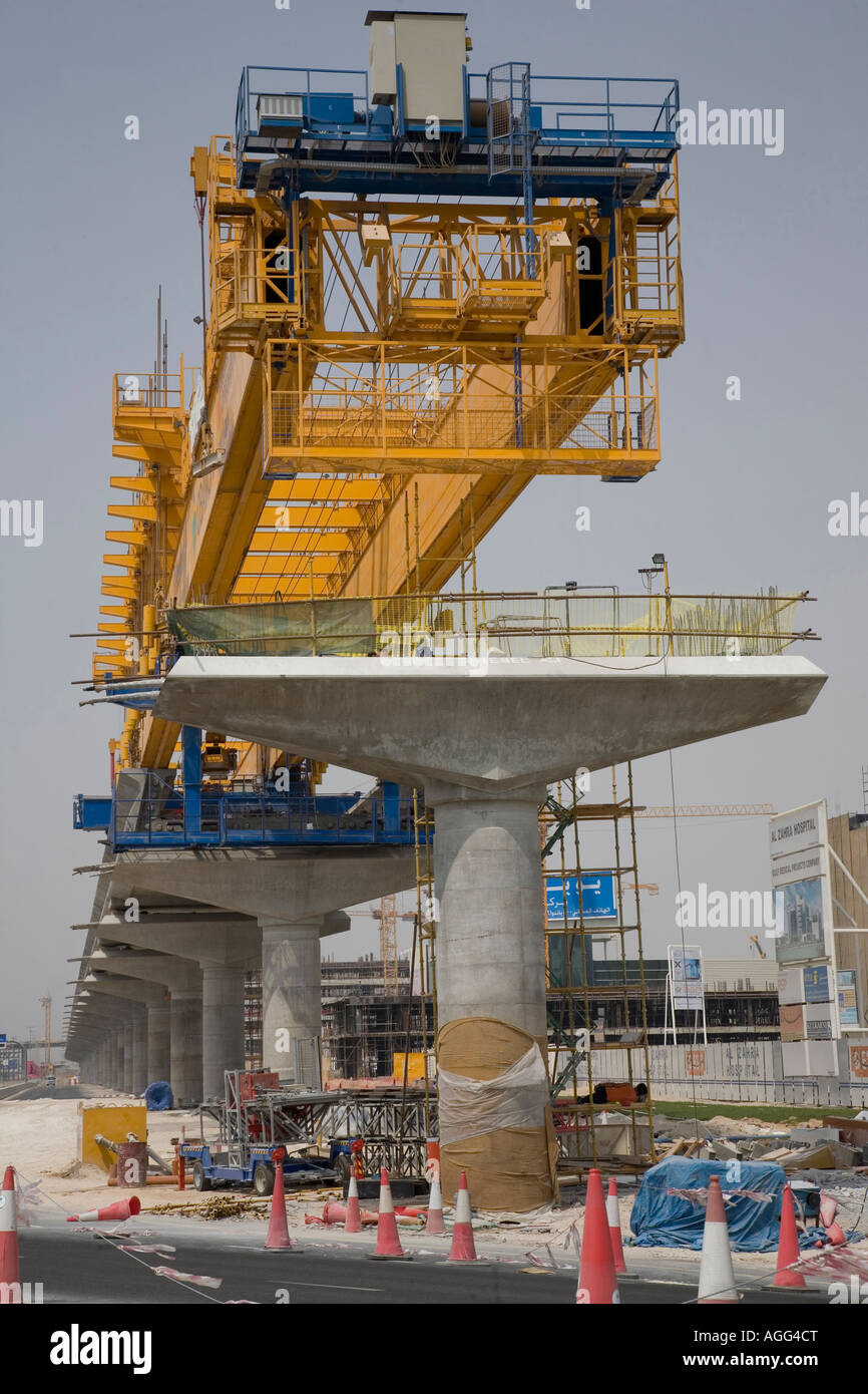Metro railway link overground portion under construction site along ...
