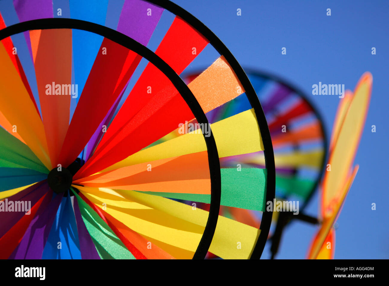 colorful spinning fan toy multicolor Stock Photo - Alamy