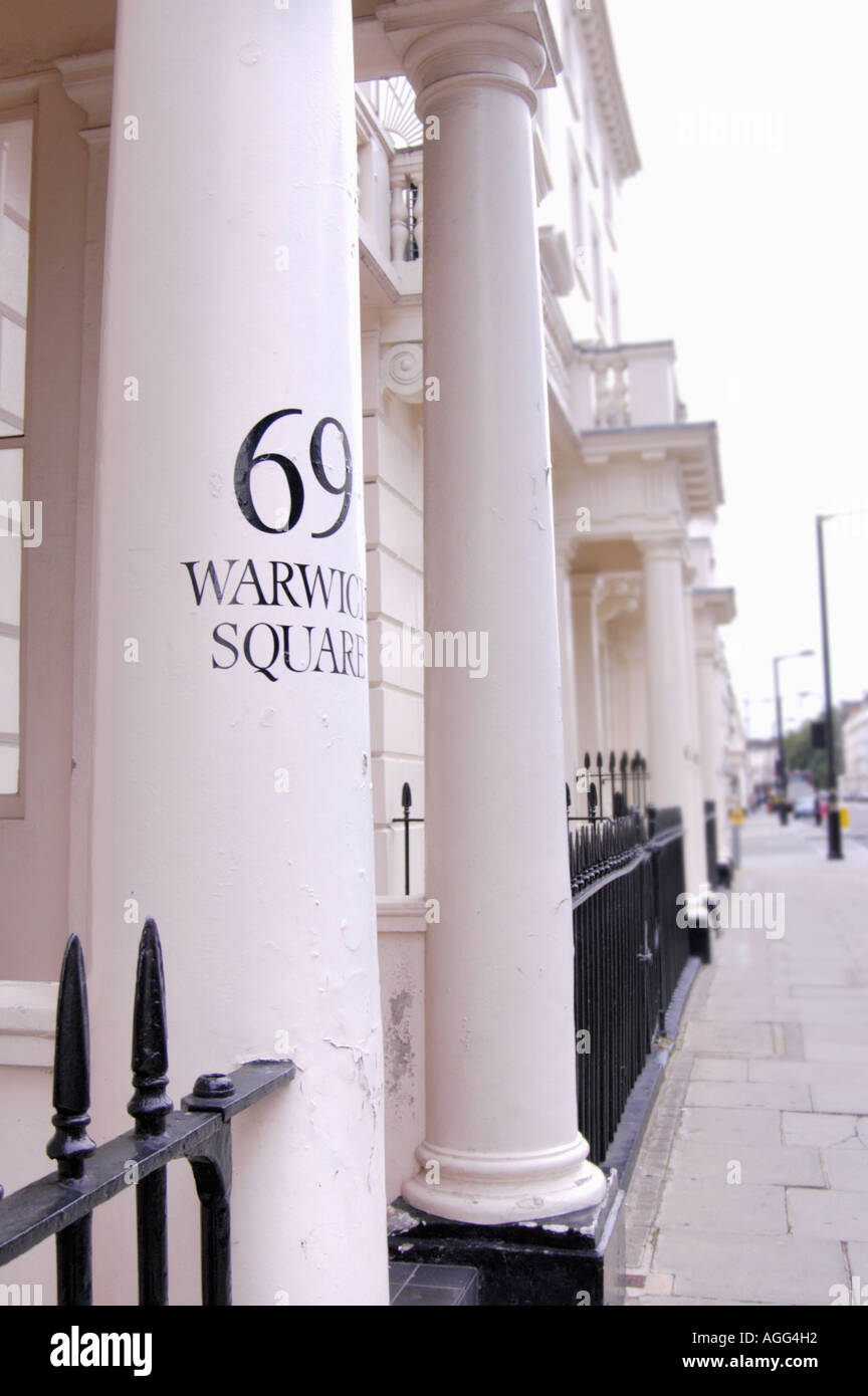 Apartments along Warwick Square, London, England Stock Photo - Alamy