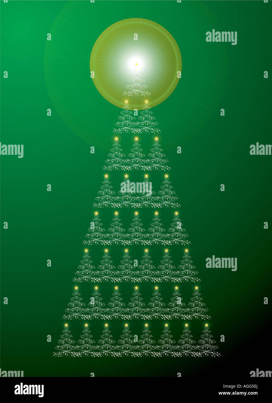 Collection of mini christmas trees made into a pyramid Stock Photo - Alamy