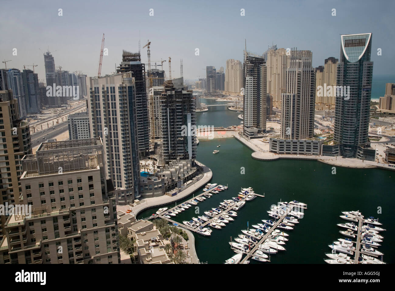 dubai marina construction site and development area in dubai united ...