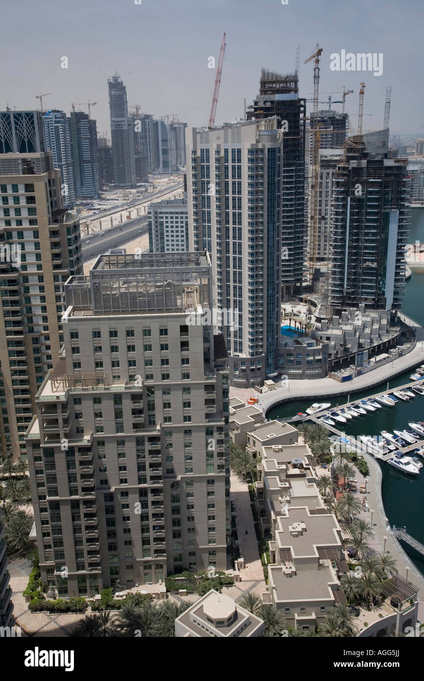 dubai marina construction site and development area in dubai united ...